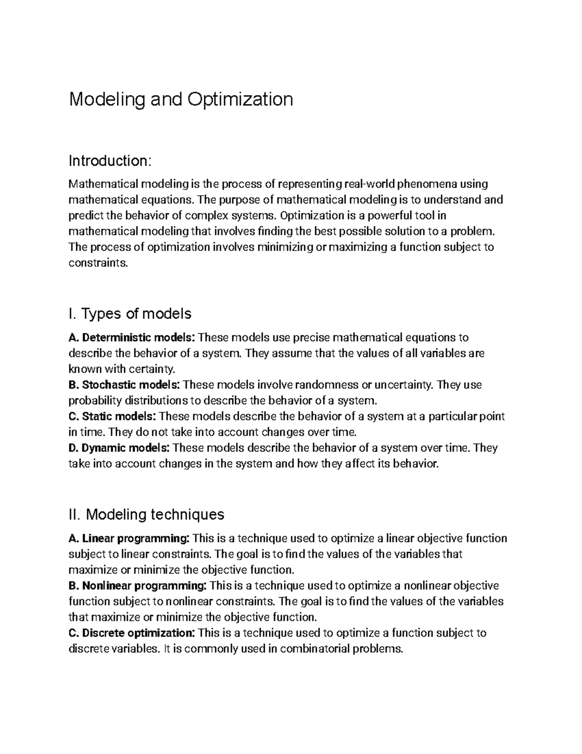 Foundations of Mathematical Reasoning (MAT-0092) Lecture 36 - Modeling and Optimization ...