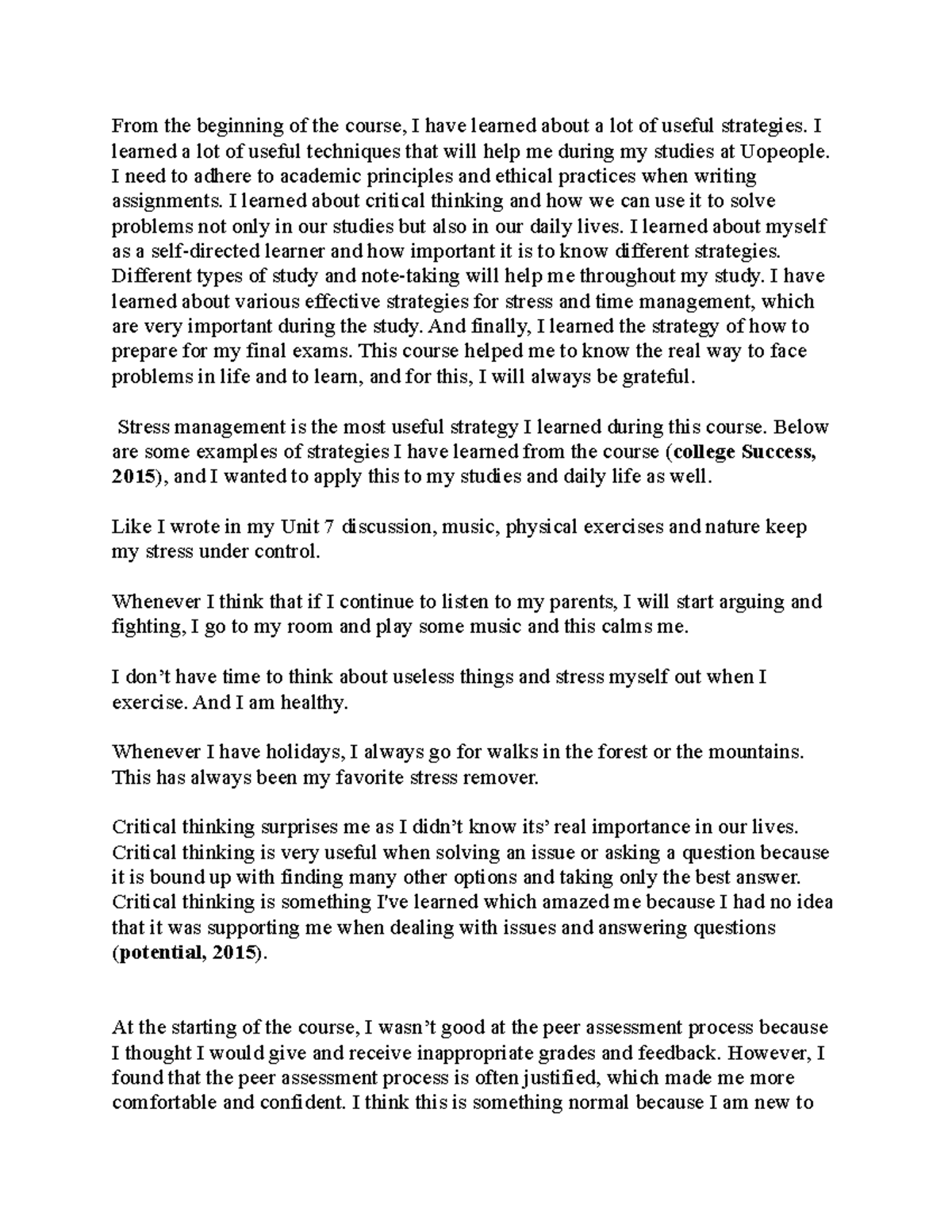 Bus 1101 Learning Journal UNIT 8 - From the beginning of the course, I have learned about a lot ...