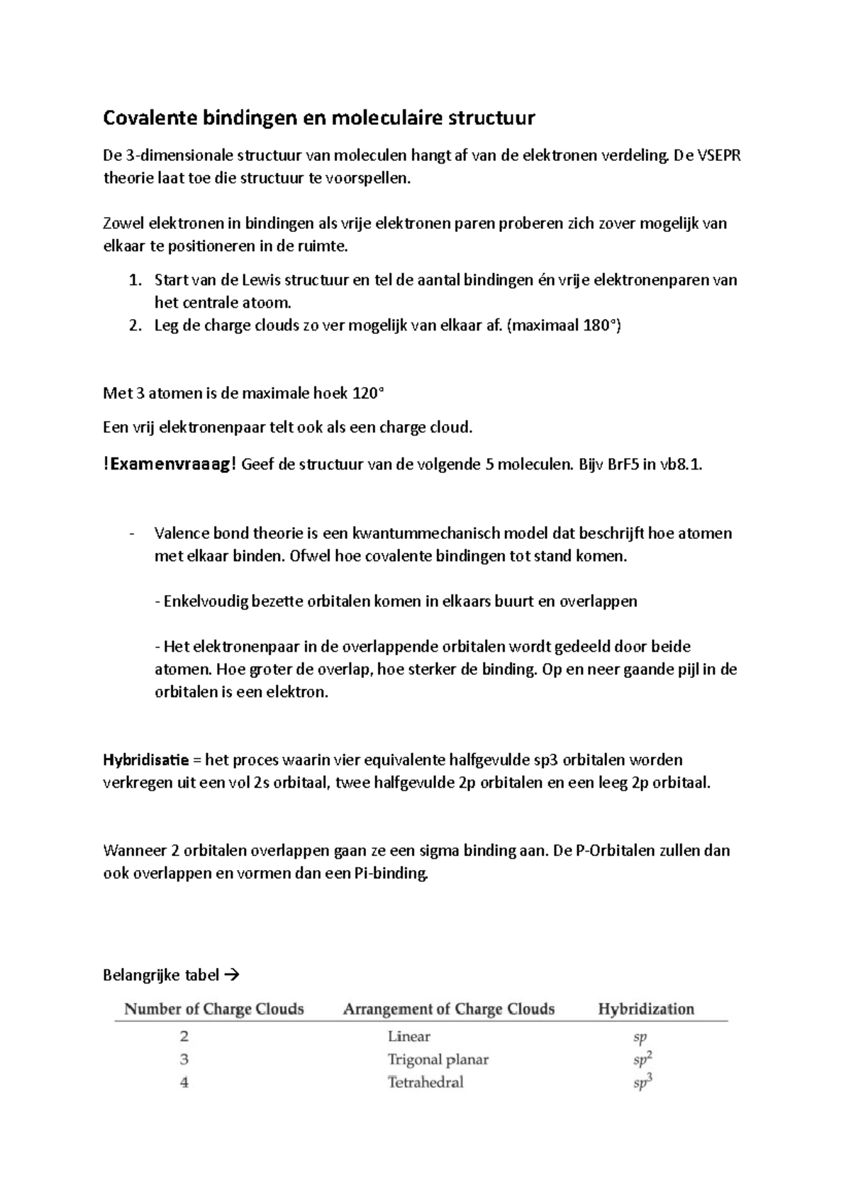 Covalente bindingen en moleculaire structuur - De VSEPR theorie laat ...
