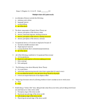 Stress Management Exam Study Guide - Stress Management Quiz 2 V2 ...