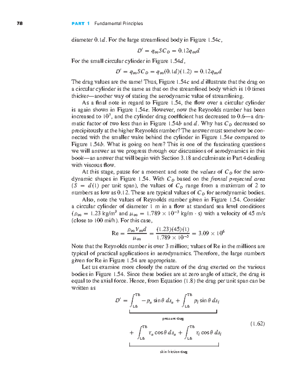 Aerodynamics Lecture 4 - 78 PA RT 1 Fundamental Principles diameter 0. 1 d. For the large - Studocu