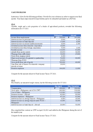 Summary OF Final TAX Under THE NIRC AS Amended - Jearizza R. Embuido 23 ...