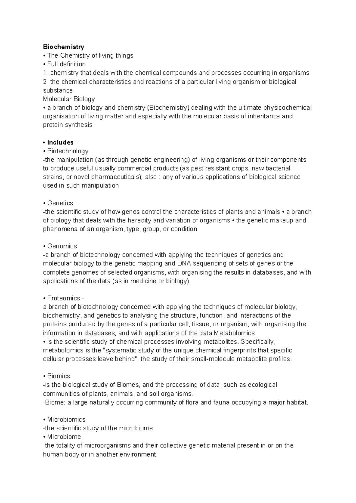 Bioenergetics, Biochemistry & Molecular Biology - Biochemistry The ...