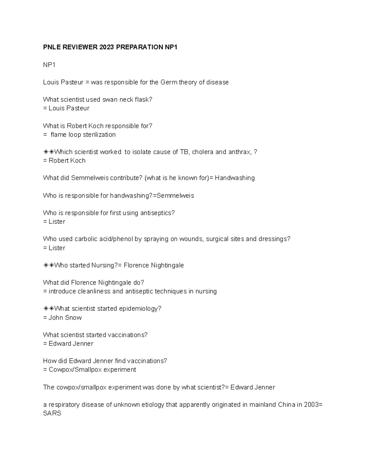 PNLE reviewer 2023 preparation NP1 - PNLE REVIEWER 2023 PREPARATION NP ...