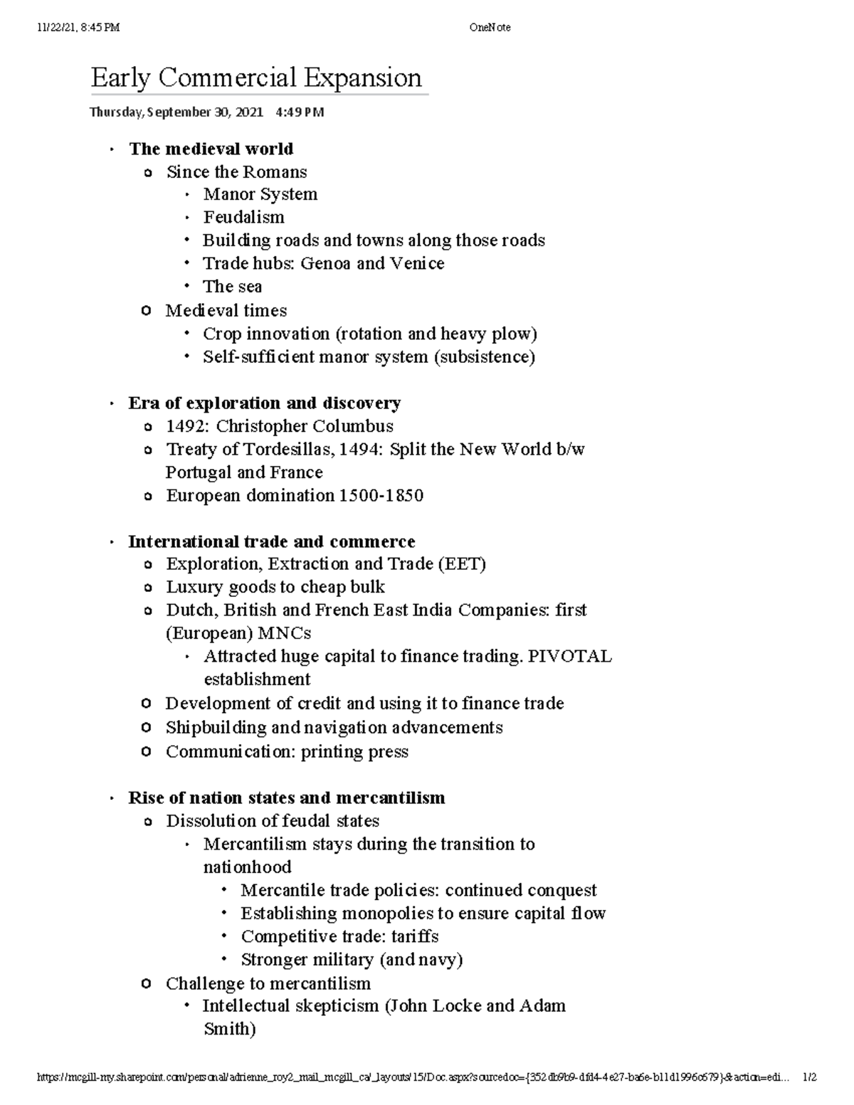 Lecture 8 notes - 11/22/21, 8:45 PM OneNote - Studocu