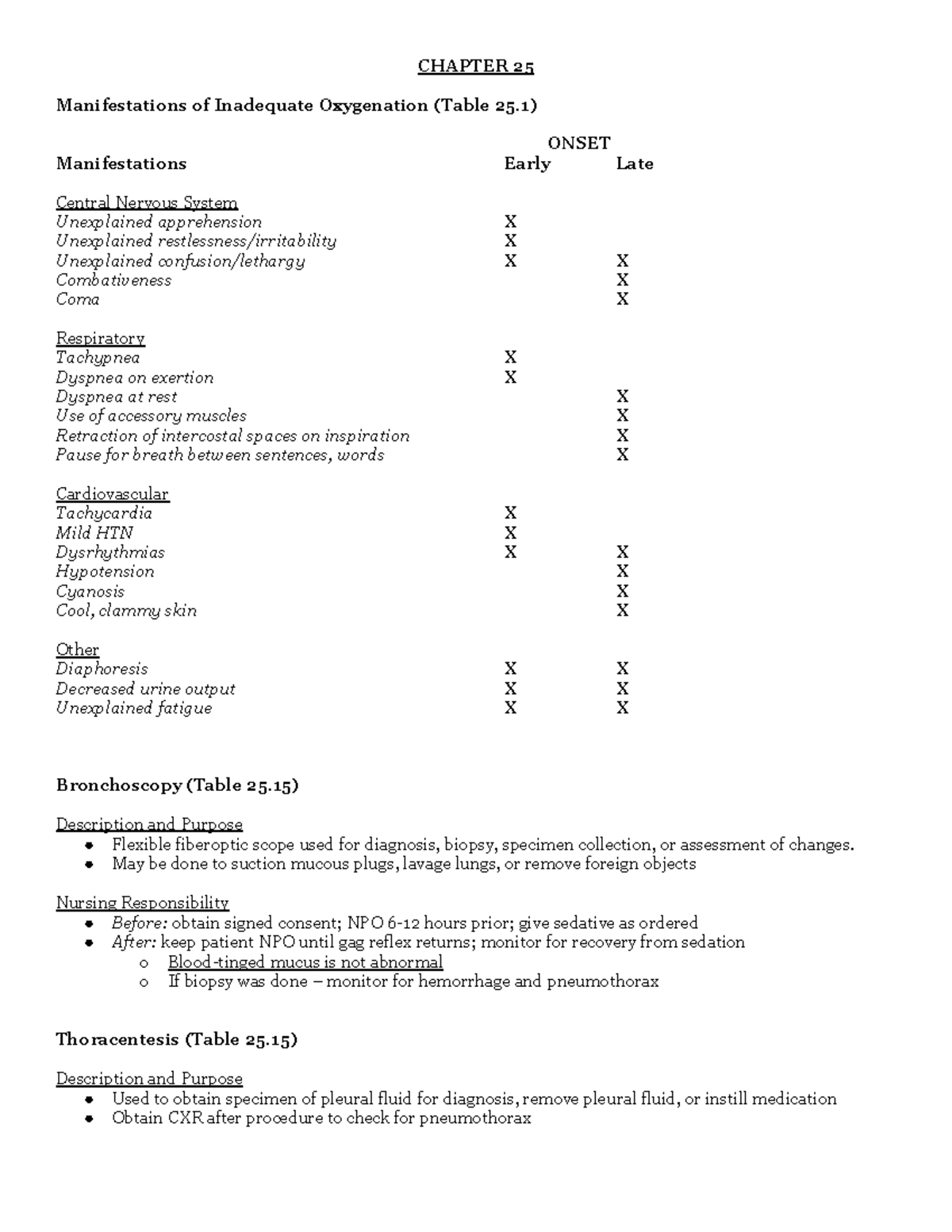 Chapter 25 - Adult Health Maintenance II - CHAPTER 25 Manifestations of ...