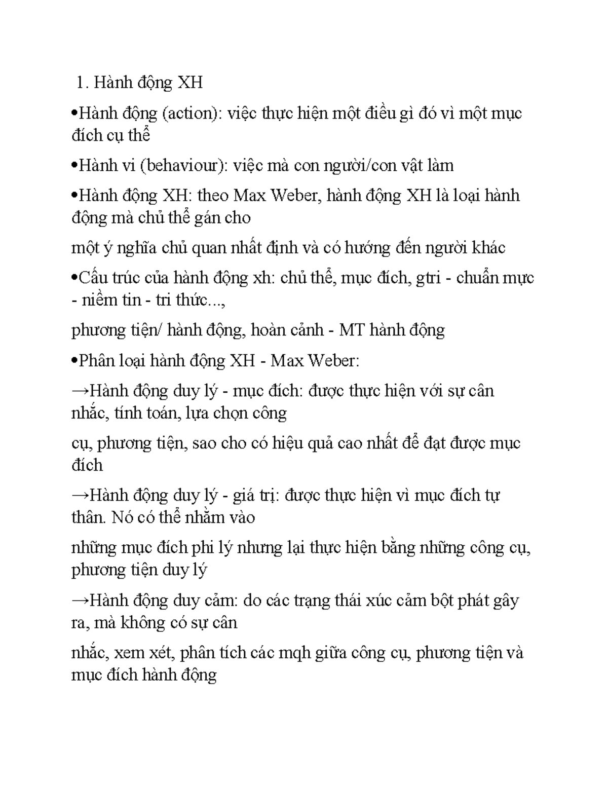 Hành động XH - dont givd - Hành động XH Hành động (action): việc thực ...