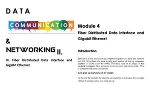 Data Communication Module 3 - D A T A & II. III. Analog & Digital ...