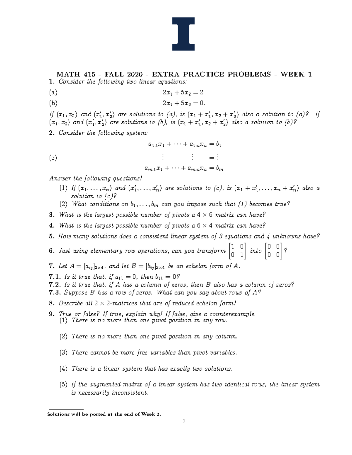 MATH257 Extra homework - MATH 415 - FALL 2020 - EXTRA PRACTICE PROBLEMS ...