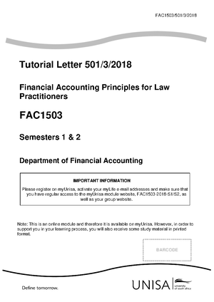 FAC1503 2021 Learning unit 1 - FINANCIAL ACCOUNTING PRINCIPLES FOR LAW ...