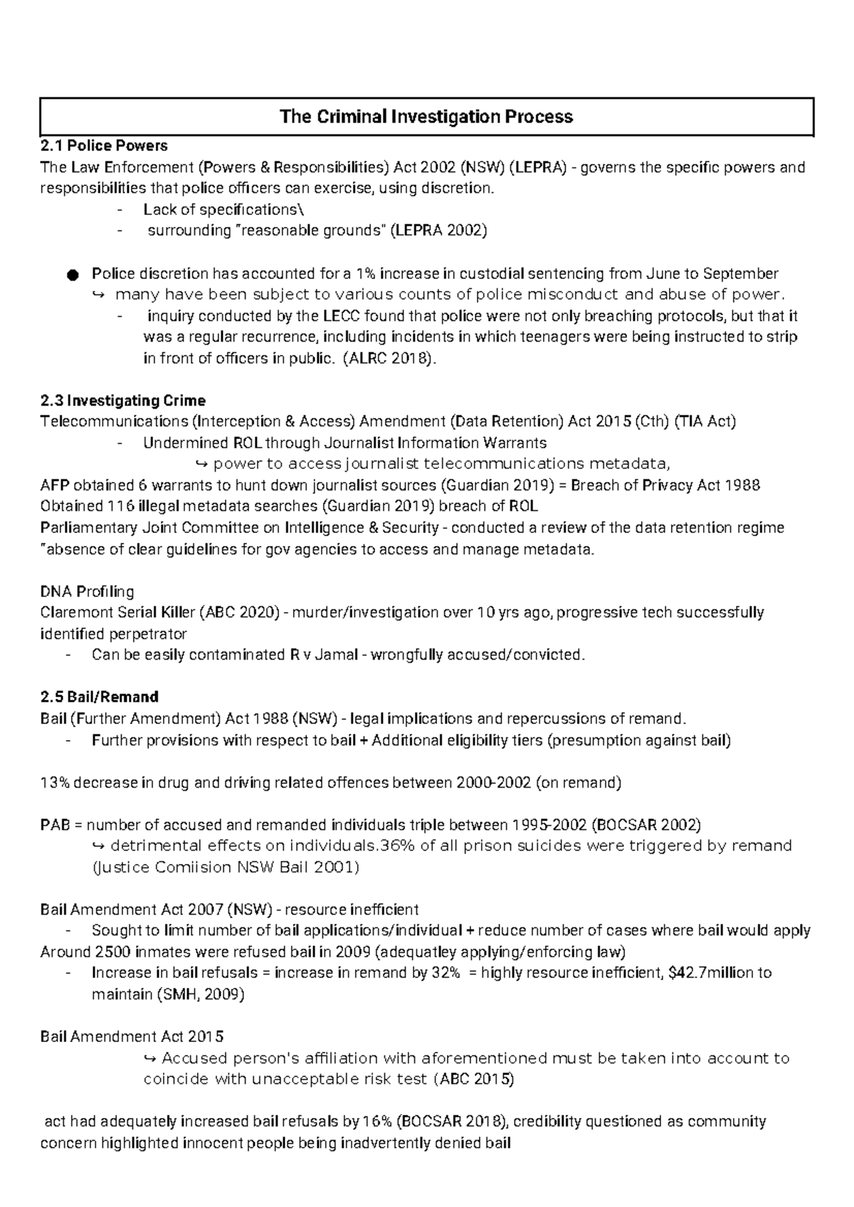 Lcmid - The Criminal Investigation Process 2 Police Powers The Law ...