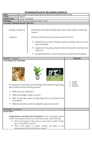 Lesson plan in EPP 5 - Masusing Banghay Aralin V- EPP Grade: Subject ...