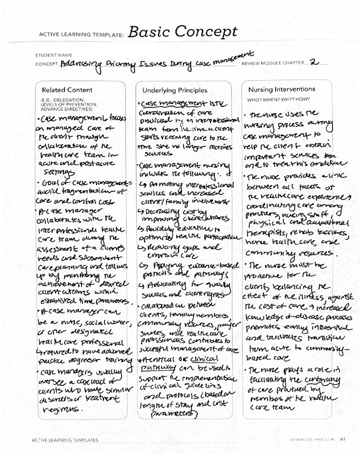 Basic Concept ALT Addressing Priority Issues During Case Management ...