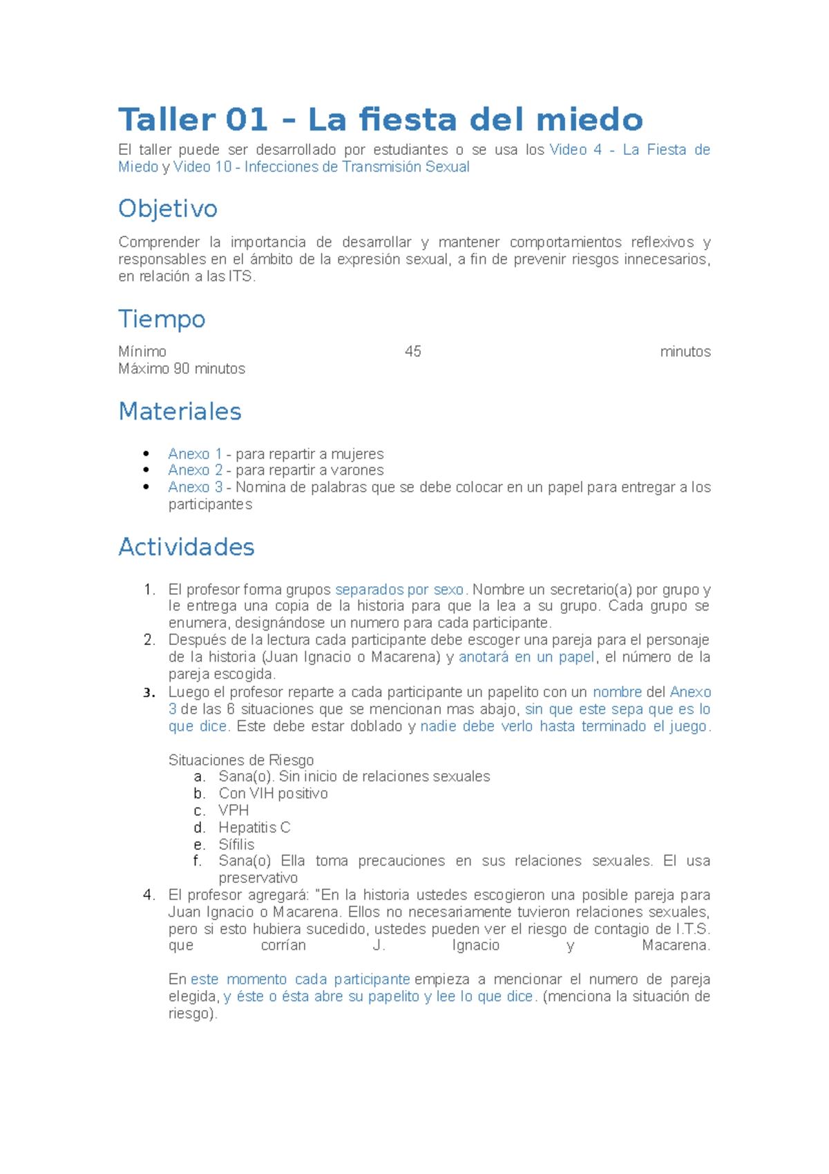 LA Fiesta DEL Miedo - AGFafWF - Taller 01 – La fiesta del miedo El ...