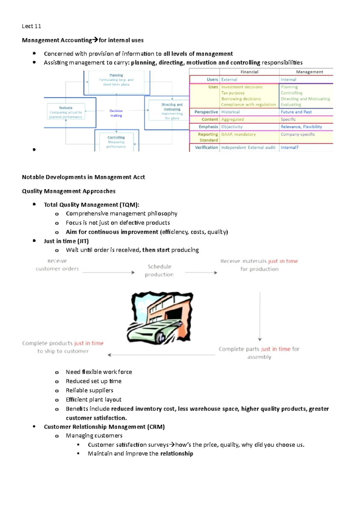 Lect 11 - tyutyut - Lect 11 Management Accounting for internal uses ...