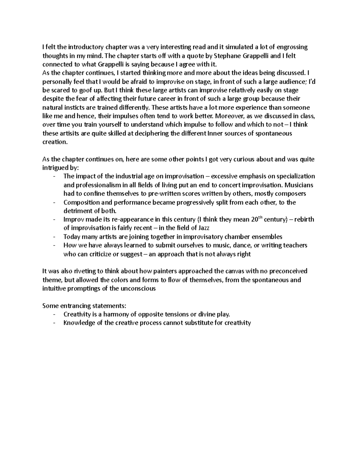 Response to introduction pdf - I felt the introductory chapter was a ...