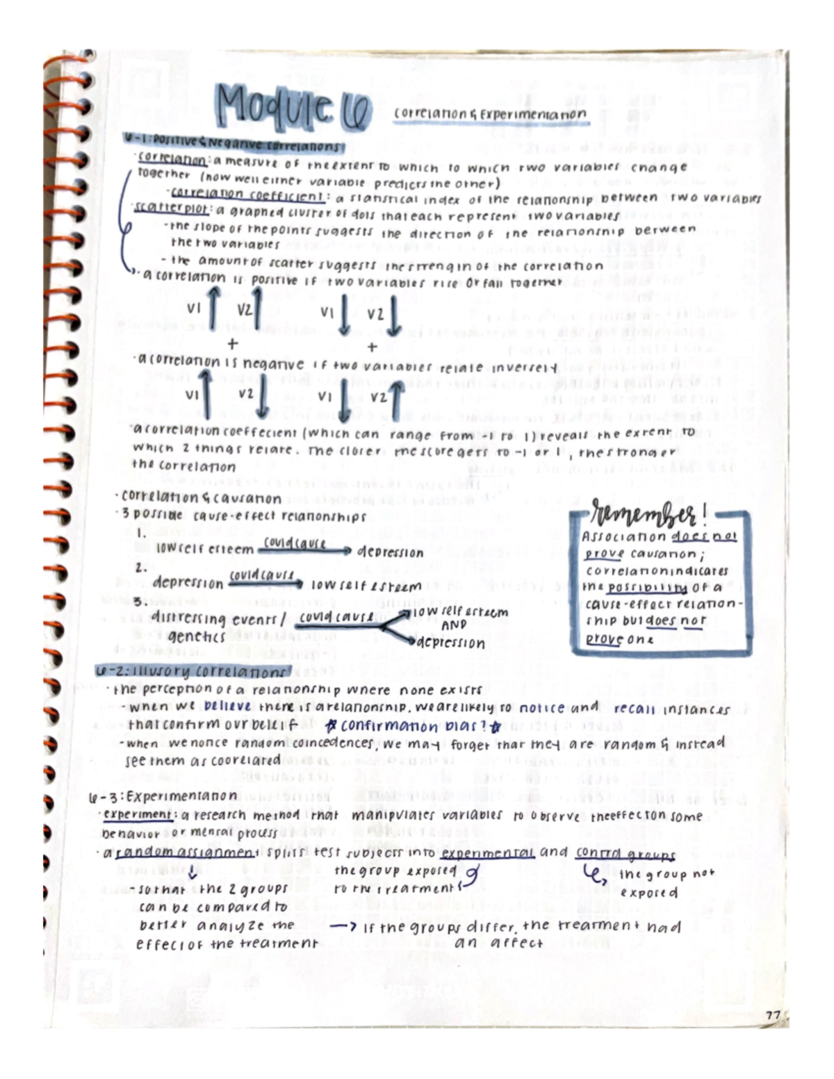 AP Psychology Module 6 - Correlation and Experimentation - Studocu