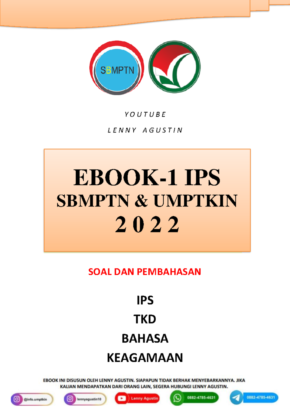 Ebook 1 IPS 2022 - idk - Y O U T U B E L E N N Y A G U S T I N SOAL DAN ...