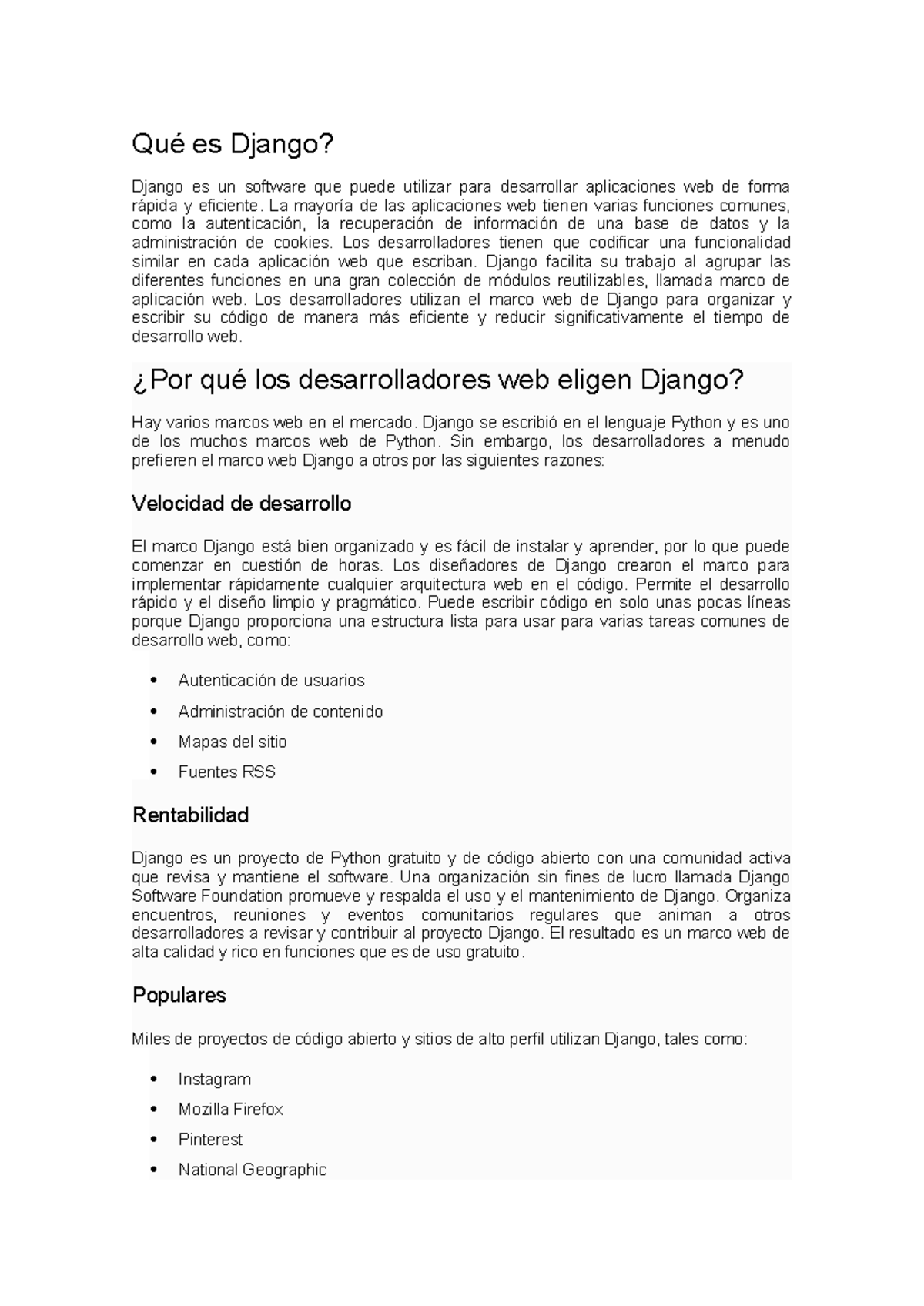 Qué es Django - dsdsf - Qué es Django? Django es un software que puede ...