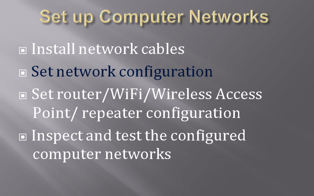 2-2 Set Network Configuration - Install network cables Set network ...