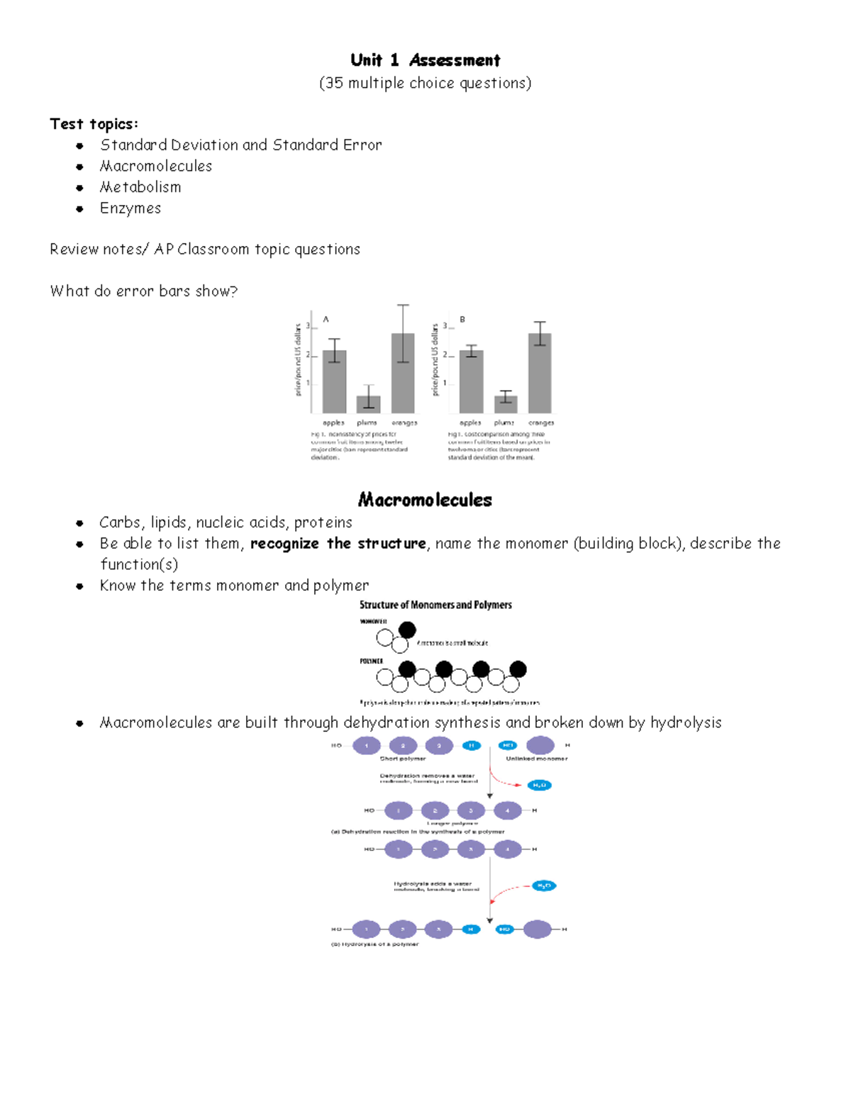 Unit 1 Assessment Review (2024) - Unit 1 Assessment (35 multiple choice ...