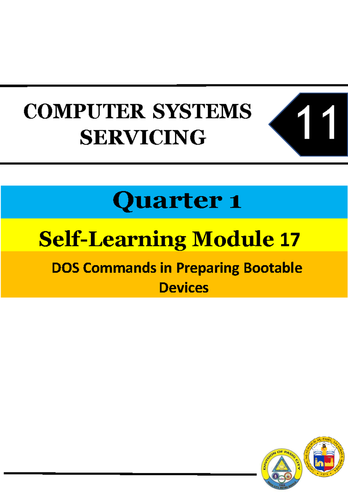TVL CSS11 Q1 M17 - Tvl css module 17 - Quarter 1 SERVICING DOS Commands ...