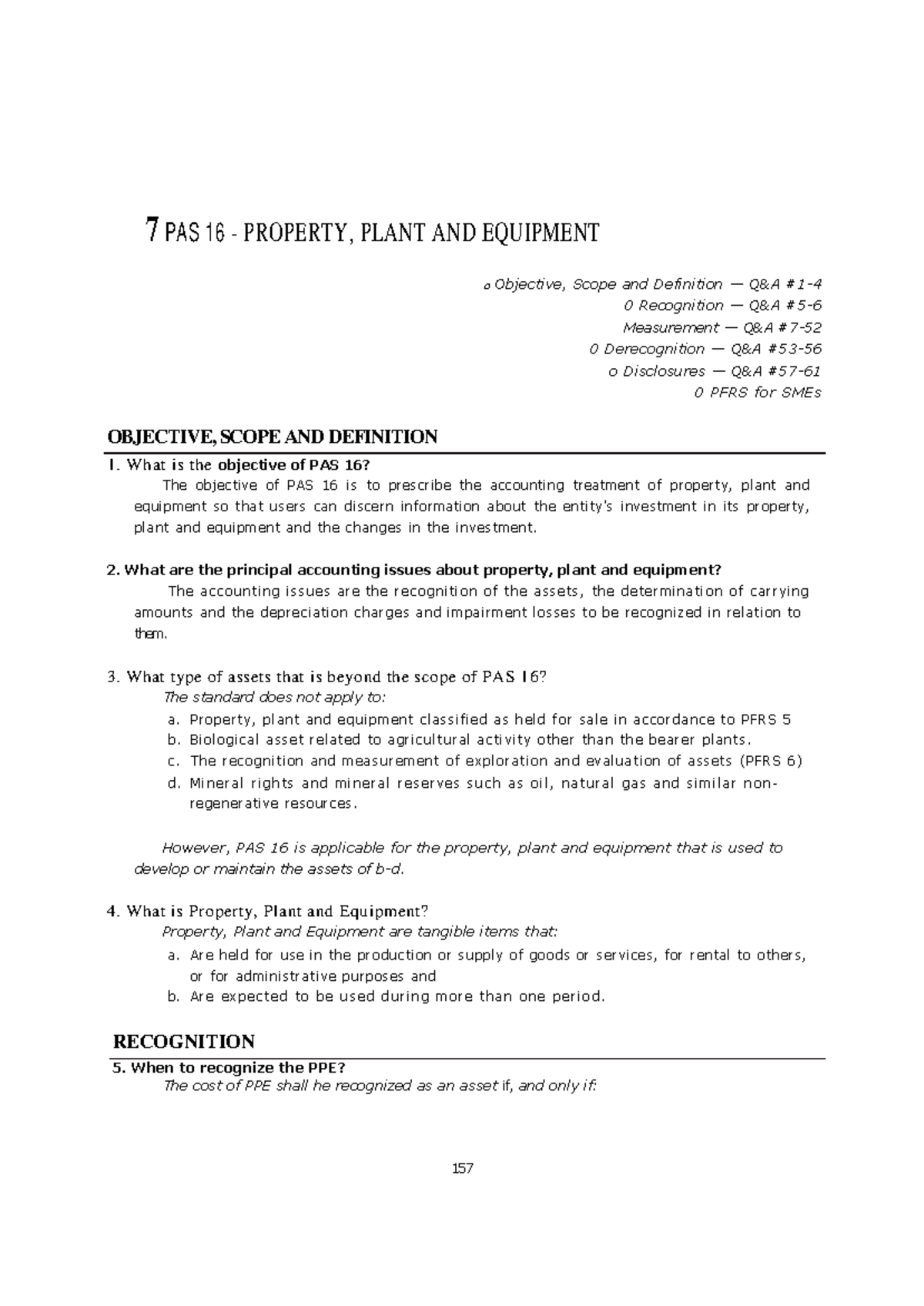 PAS-16 - International Accounting Standards - 7 PAS 16 - PROPERTY, PLANT AND EQUIPMENT o ...