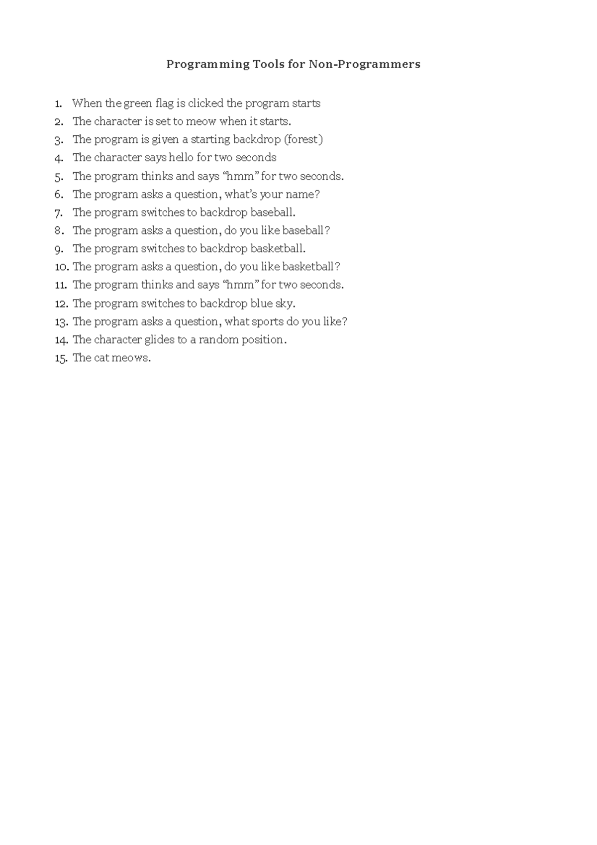 Programming Tools - assignment - Programming Tools for Non-Programmers ...
