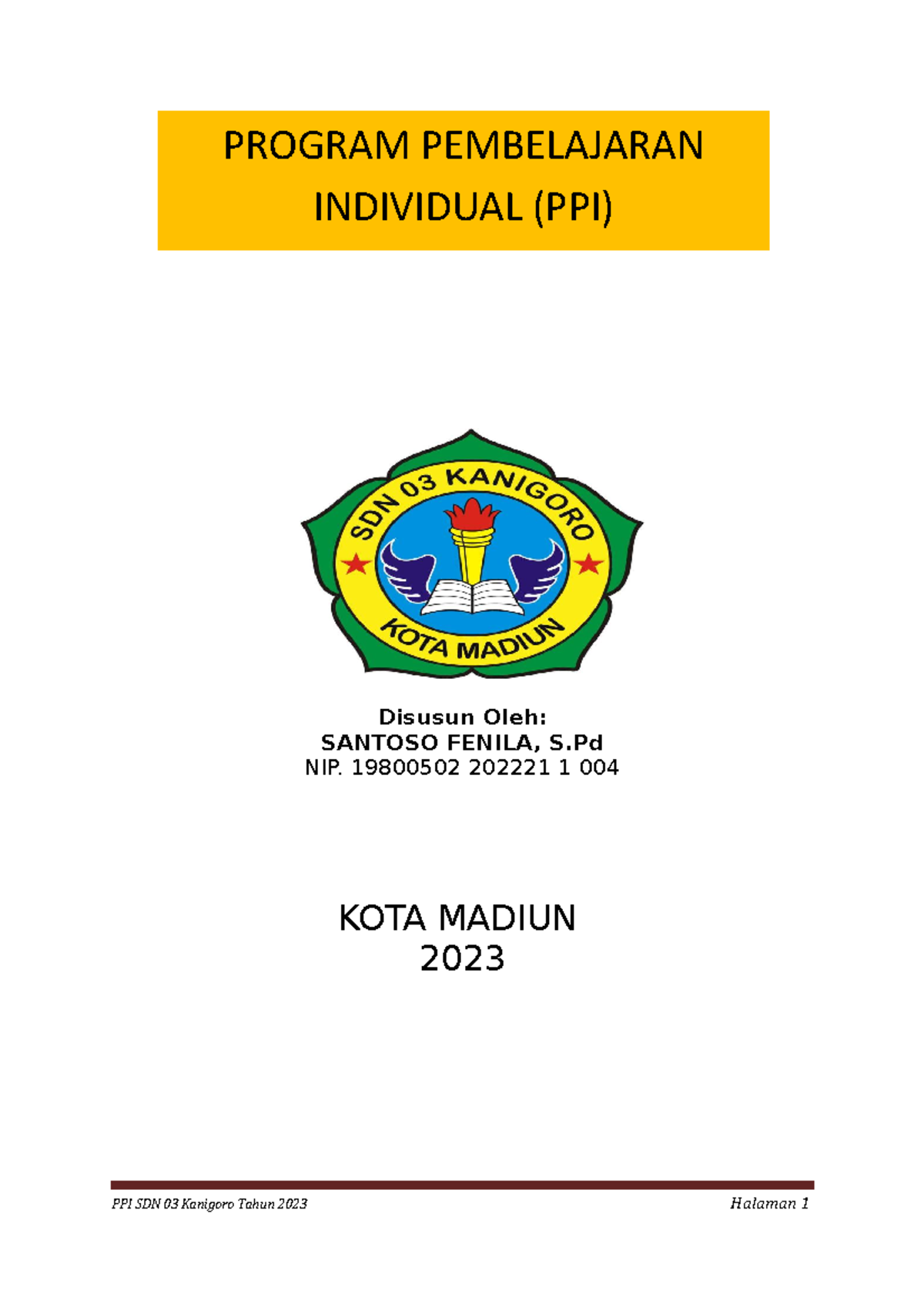 3. Program Pembelajaran Individual (PPI) Barly Santoso Fenila - Disusun ...