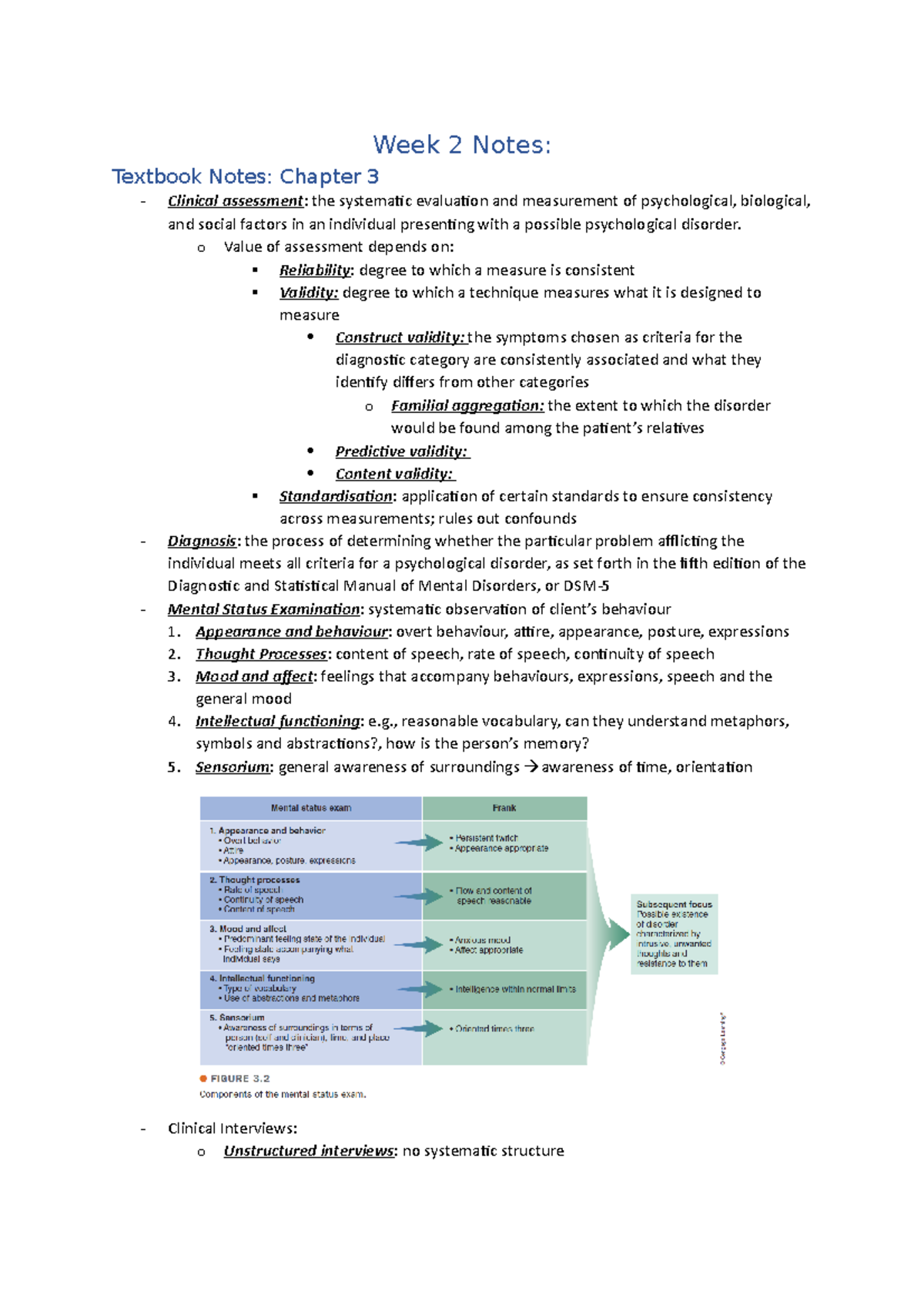 Week 2 Lecture + Textbook Notes - Week 2 Notes: Textbook Notes: Chapter ...