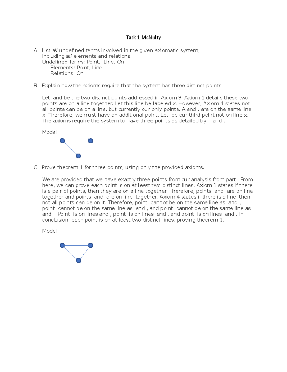 Task 1 Mc Nulty - This is the first task for the WGU geometry course ...