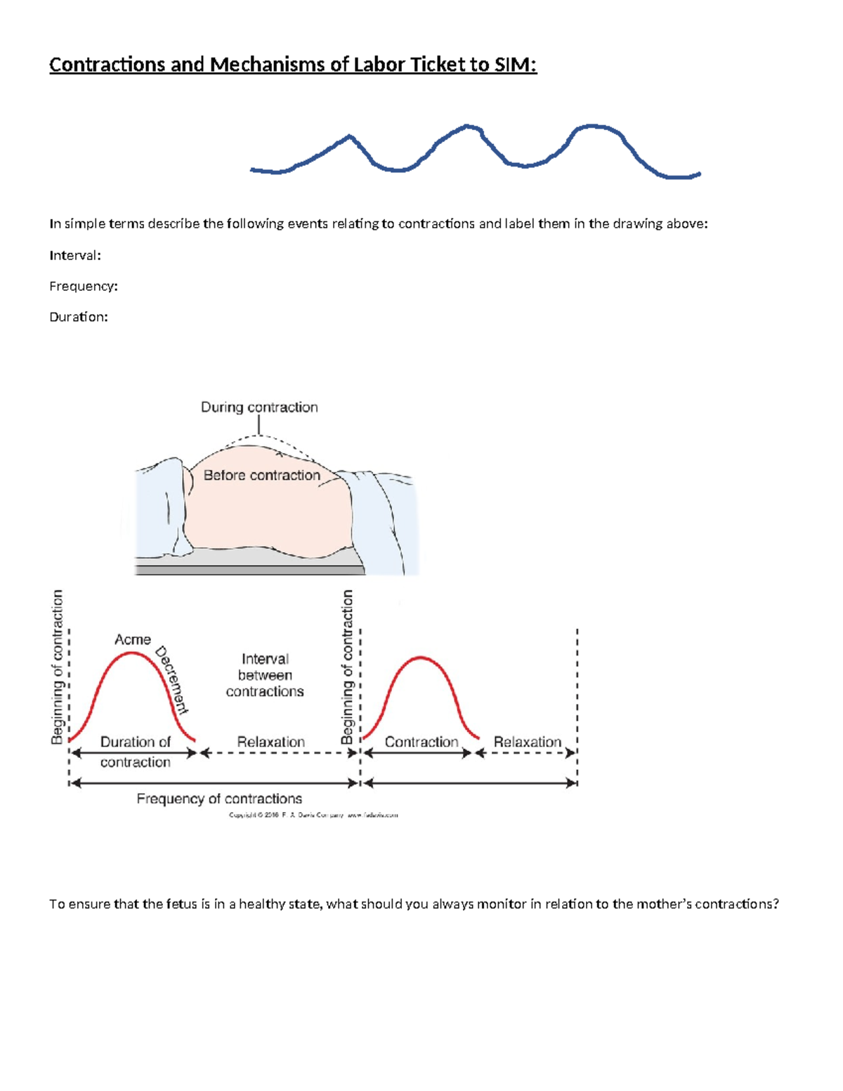 Intrapartum Ticket TO SIM-1 - Contractions and Mechanisms of Labor ...
