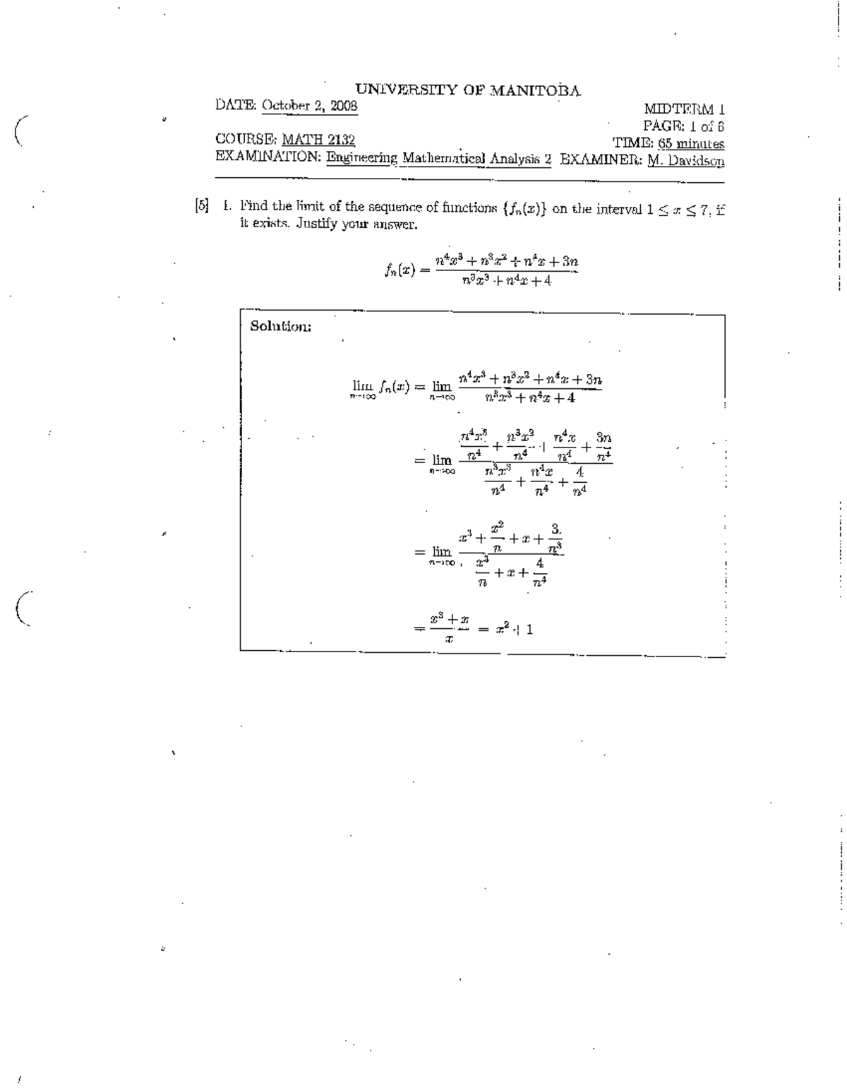 Exam 2008, questions and answers - MATH 2132 - Studocu