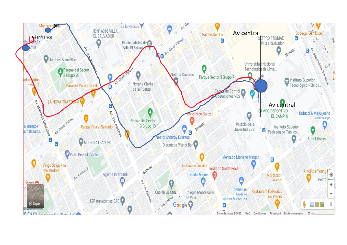 Ingles map traducido - Ingles II - joel gia Gianfranco Av central Av ...