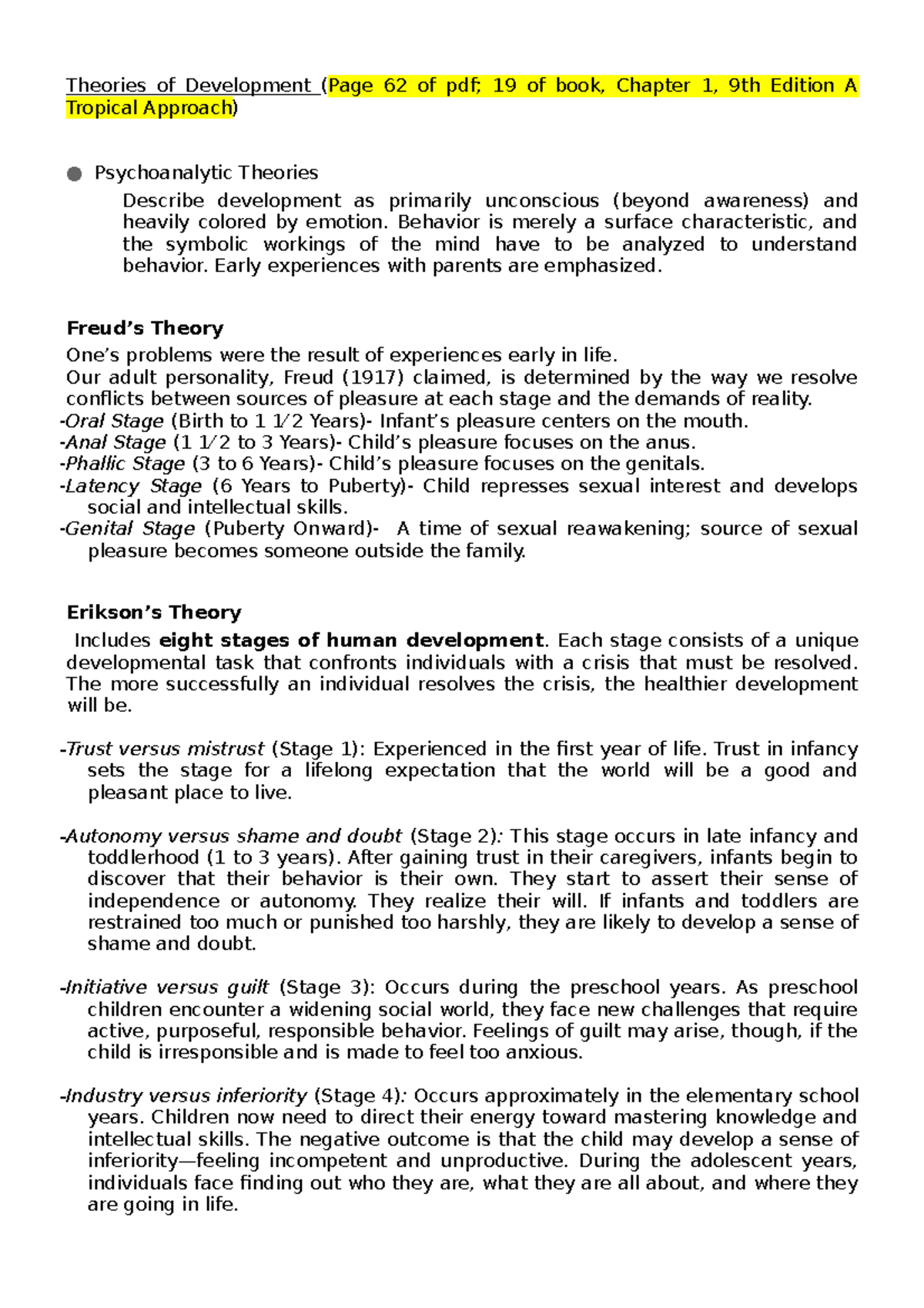 Theories and Types of Research - Developmental Psychology - Christ ...