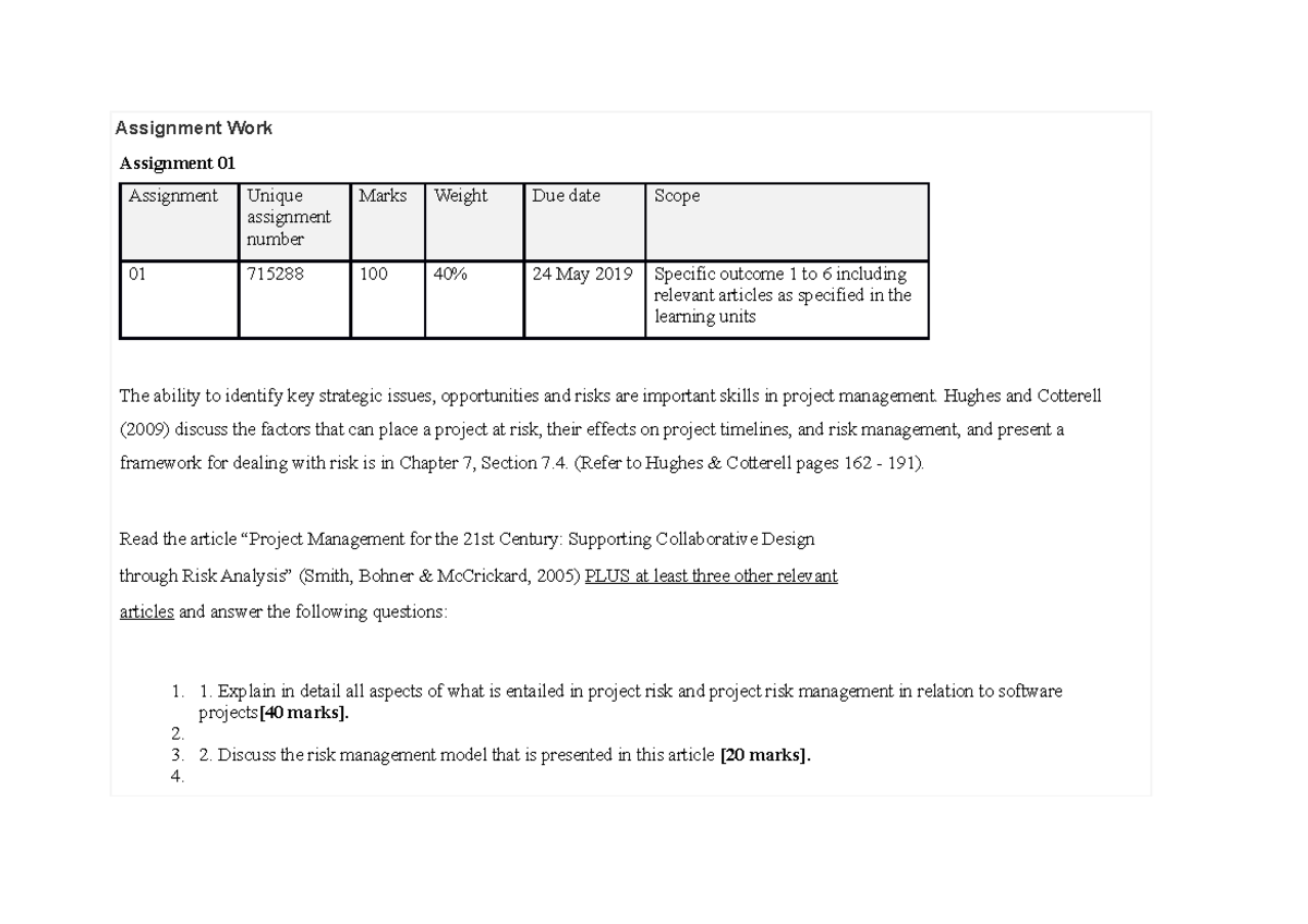 Assignment Work-assign 1 - Assignment Work Assignment 01 Assignment ...