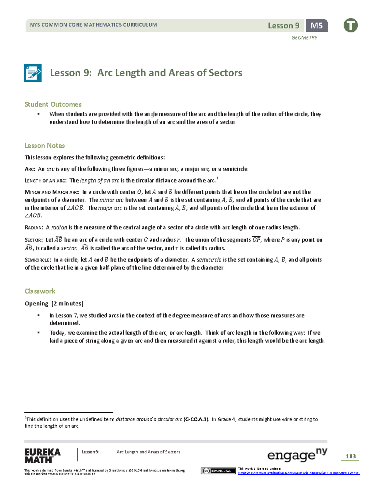 Geometry m5 topic b lesson 9 teacher - MATH 203 - Studocu