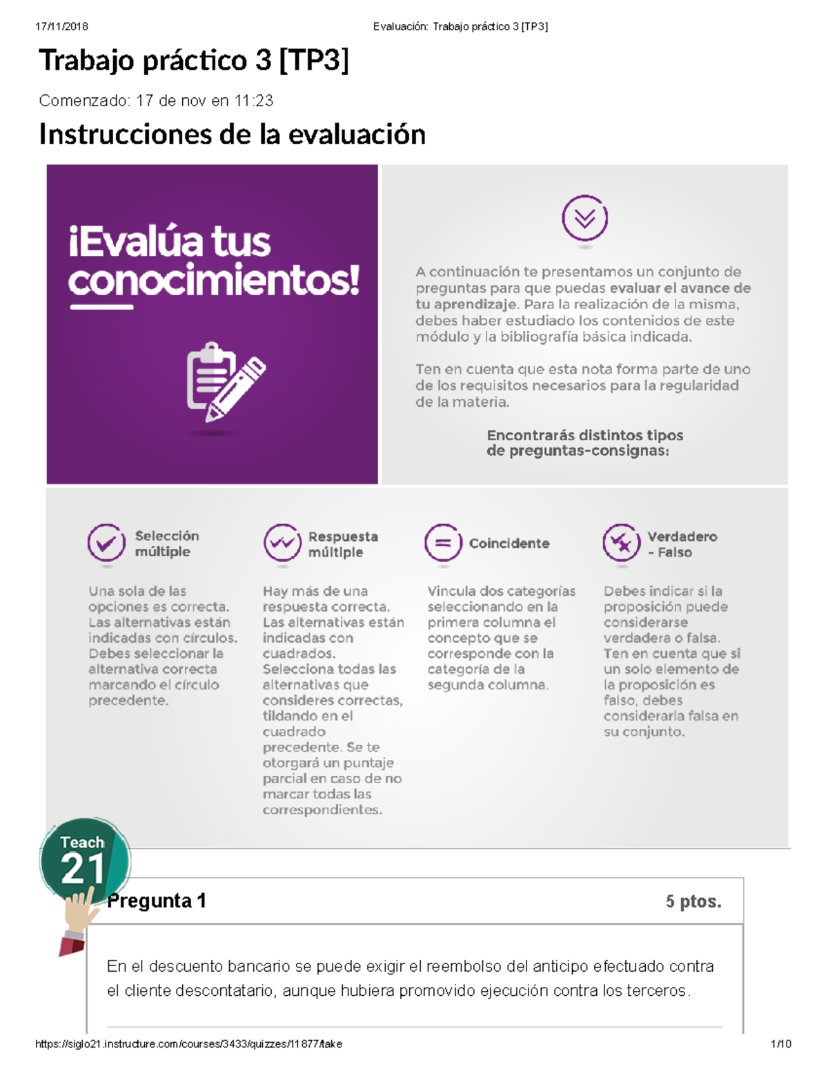 Derecho empresario trabajo practico numero 3 - Trabajo prácco 3 [TP3] Comenzado: 17 de nov en 11 ...