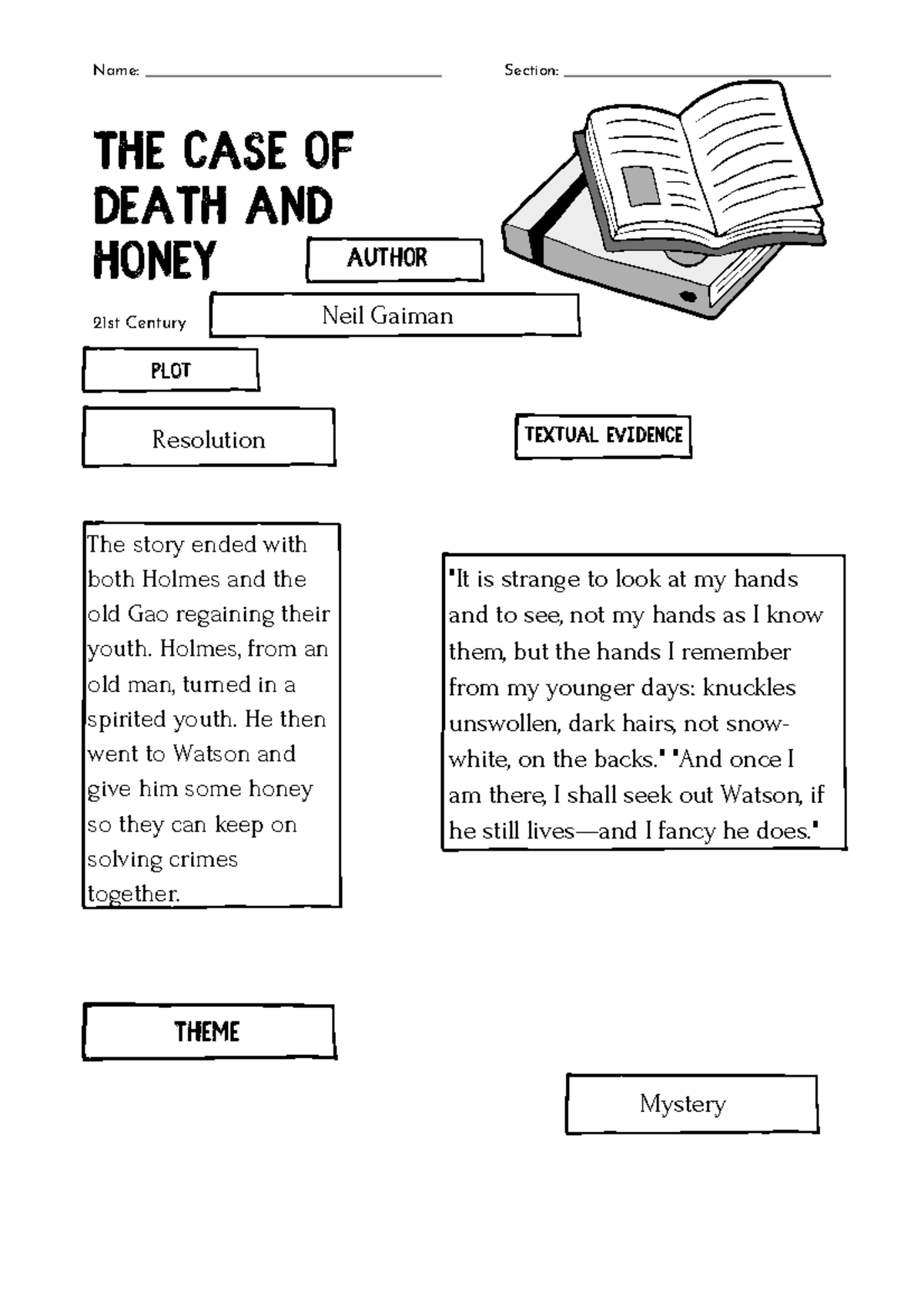 21st century act - Activities - The case of death and honey 21st ...