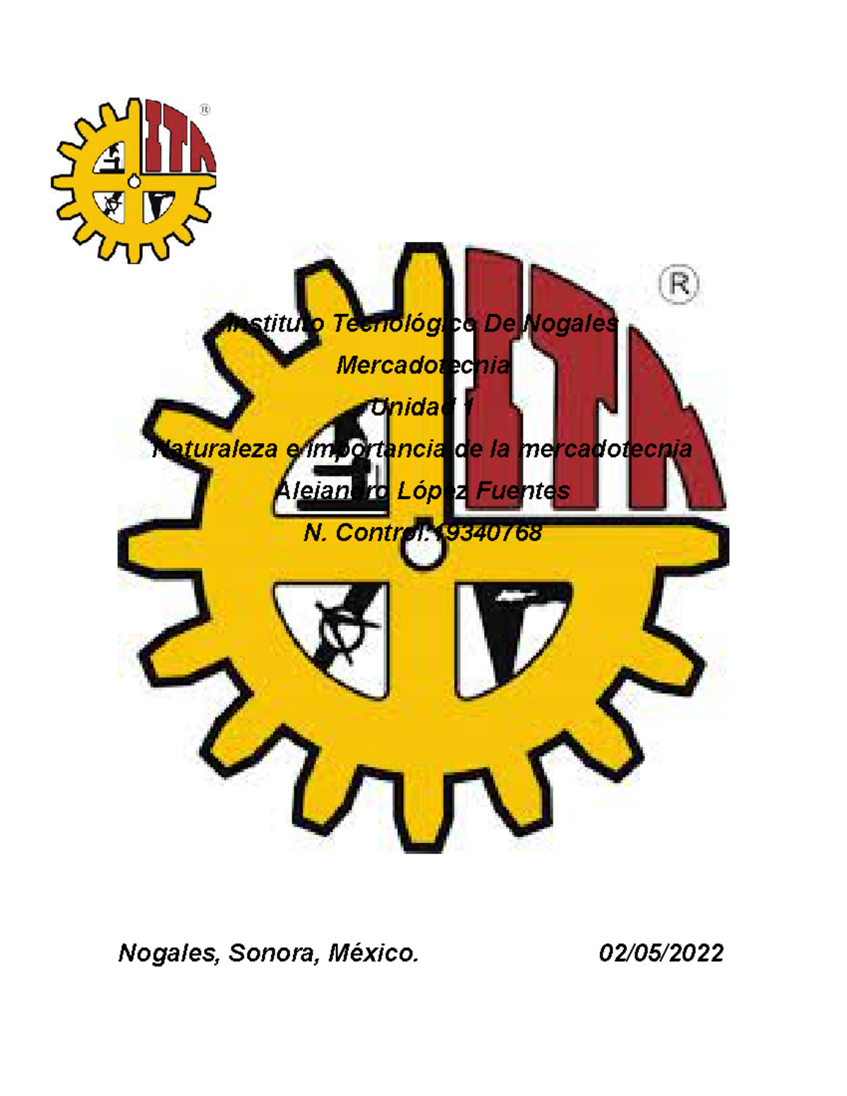 Portafolio Unidad 1 - Instituto Tecnológico De Nogales Mercadotecnia ...