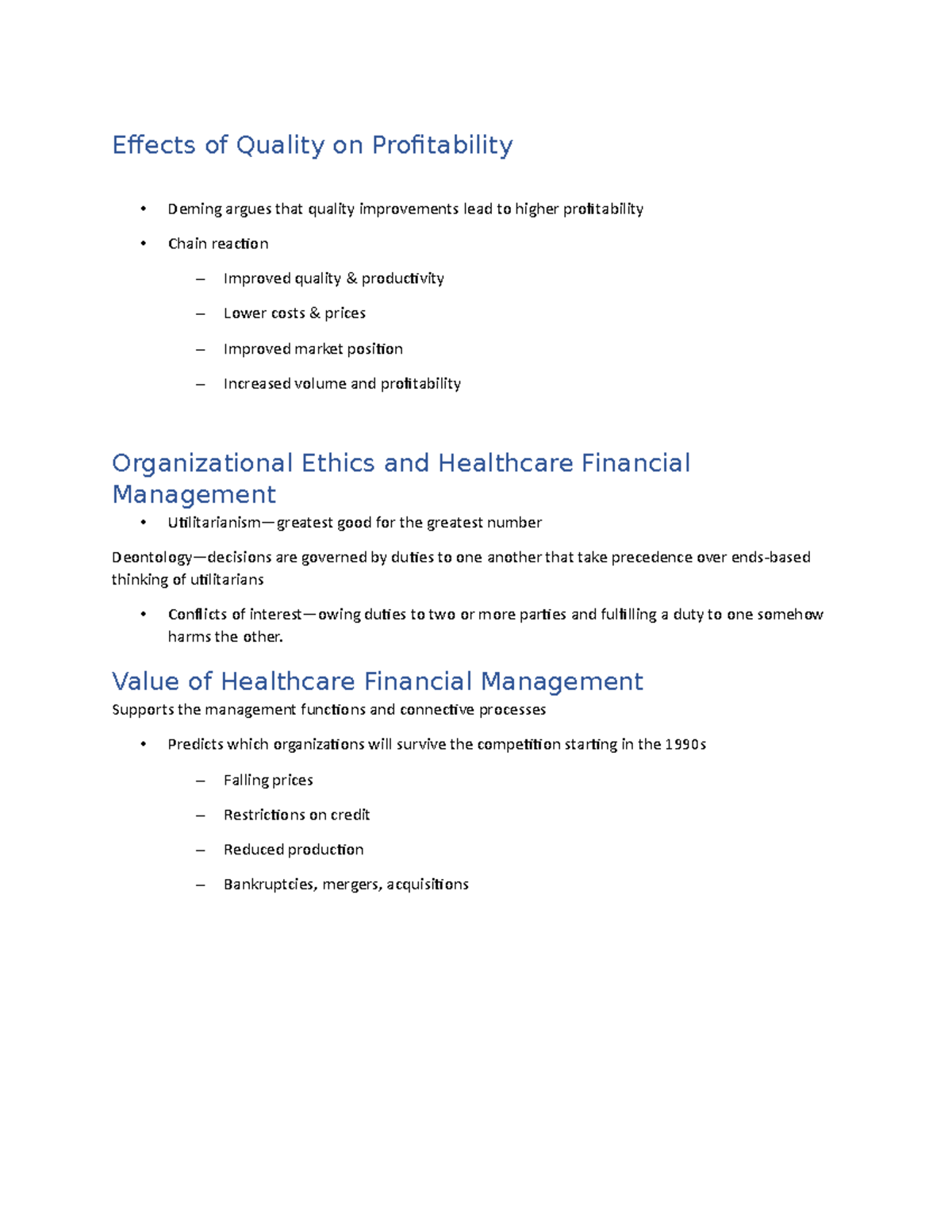 Effects of Quality on Profitability notes - Effects of Quality on ...
