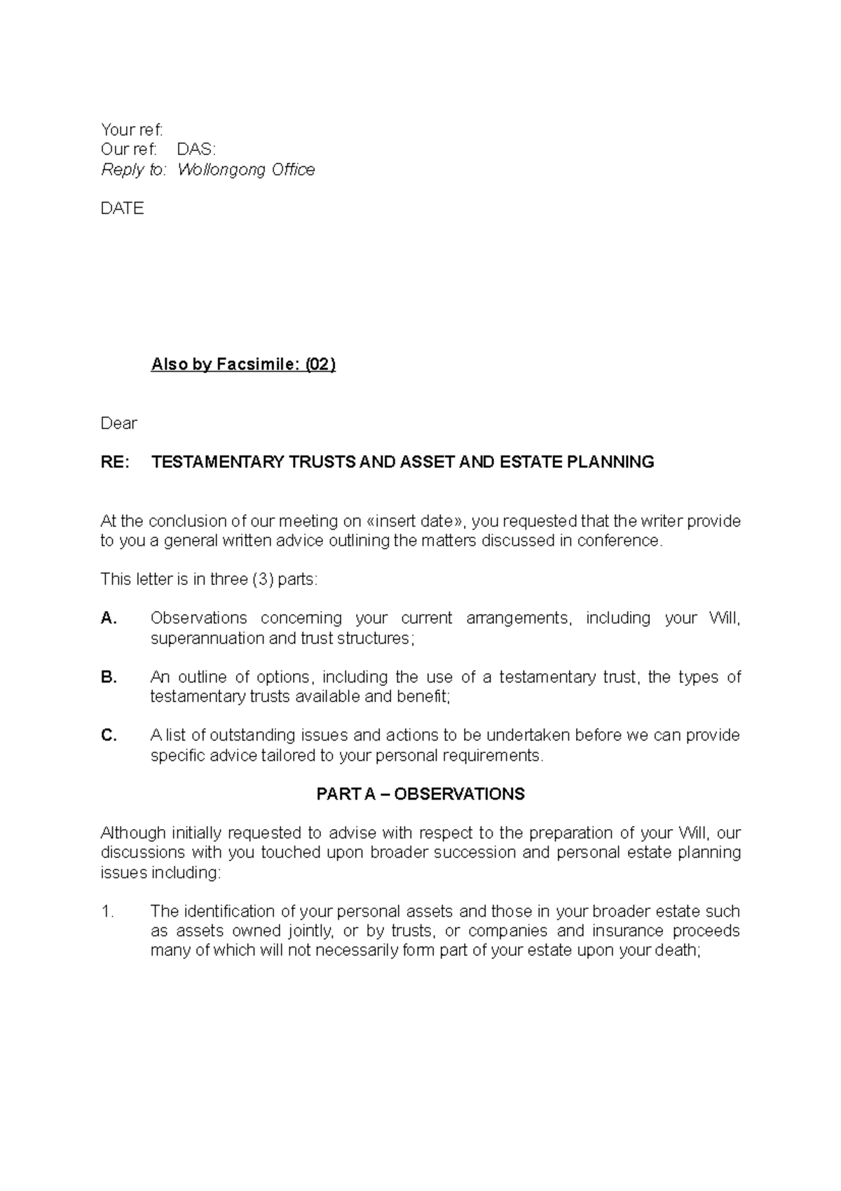 Estate Planning Letter Meaning at Steve Stults blog