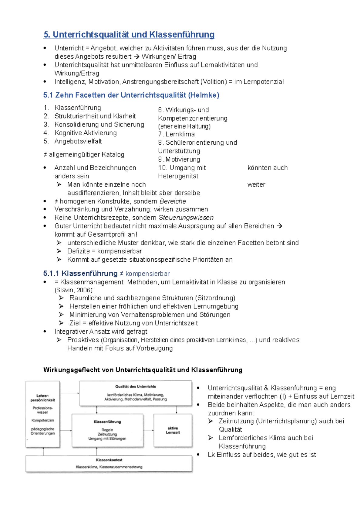 5. Unterricht - Sommersemester - 5. Unterrichtsqualität und ...
