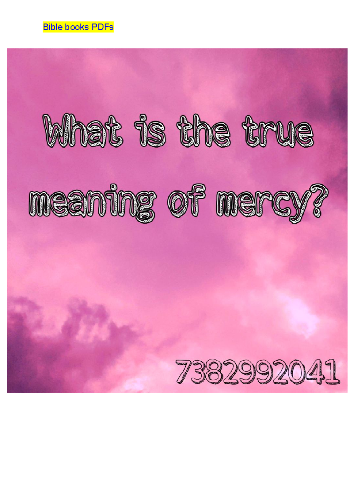  What Is The True Meaning Of Mercy What Is The True Meaning Of Mercy
