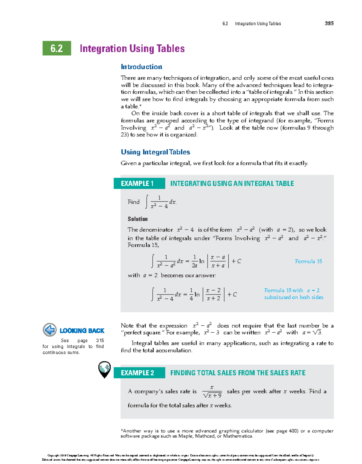 Math book ch6-2 - Math work - 6 Integration Using Tables 395 Introduction There are many ...