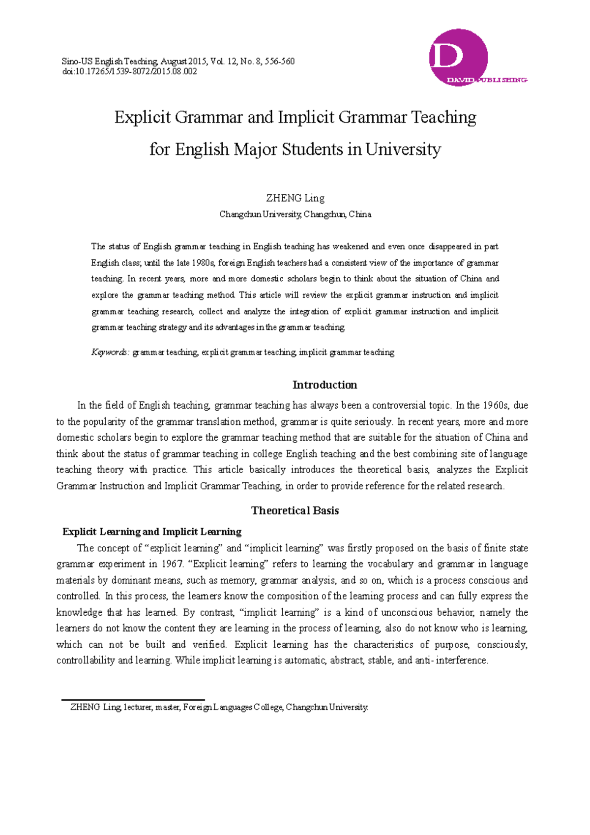 Explicit and implicit teaching english-converted - Sino-US English ...