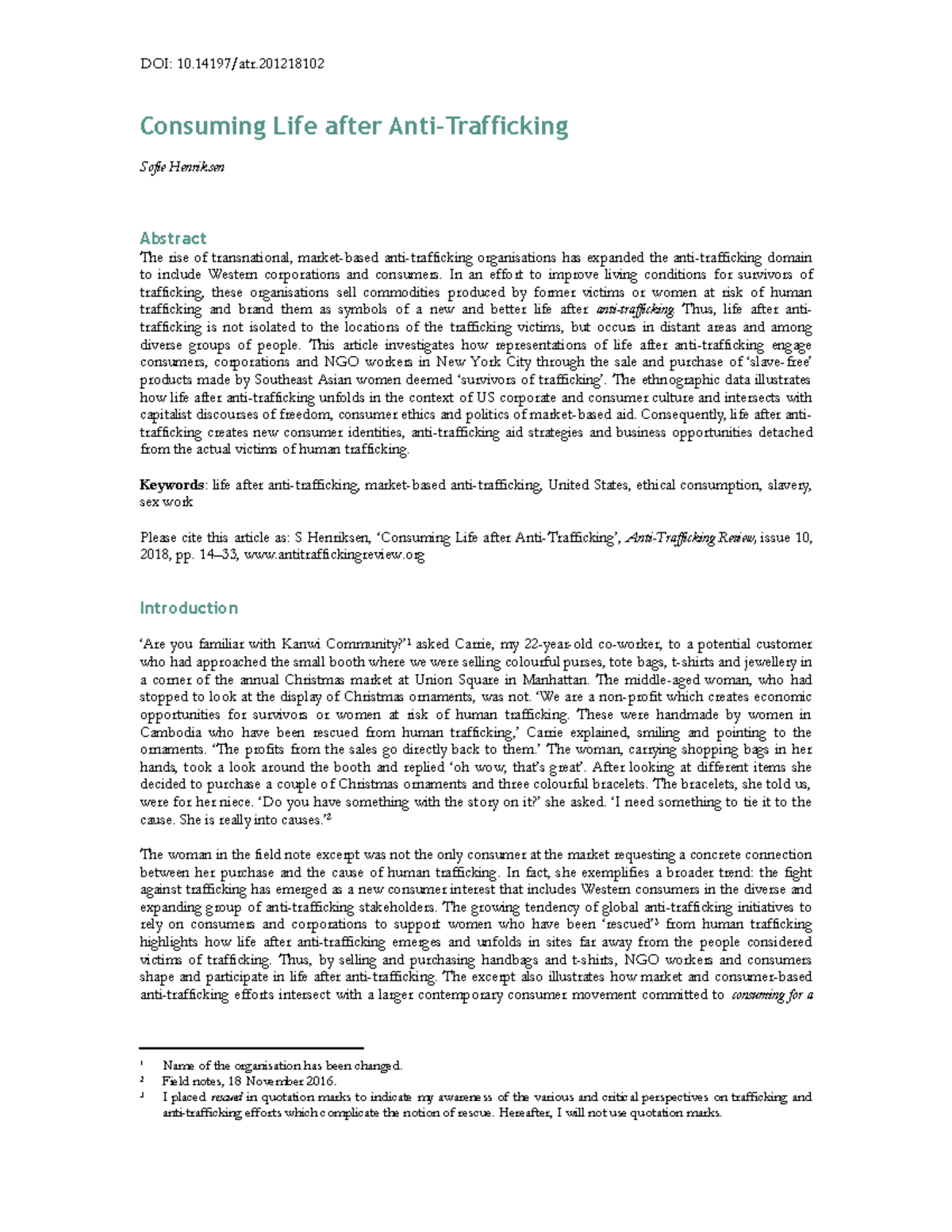 Class 11 2021-2022 - Henriksen - consuming life after anti-trafficking ...