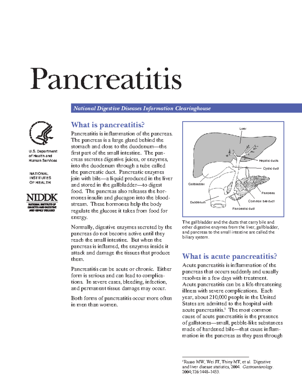 Aciute Pancreatitis management - Pancreatitis National Digestive ...