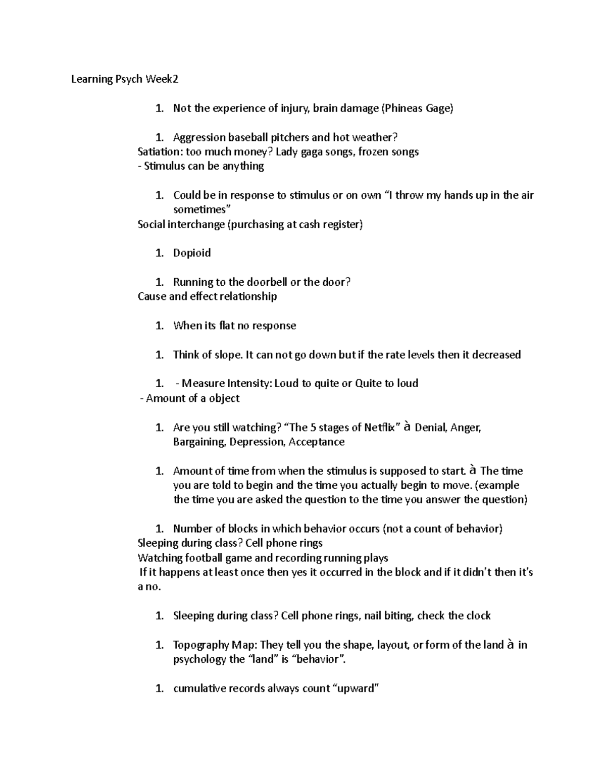 Learning Psych Week2 - Learning Psych Week Not the experience of injury ...