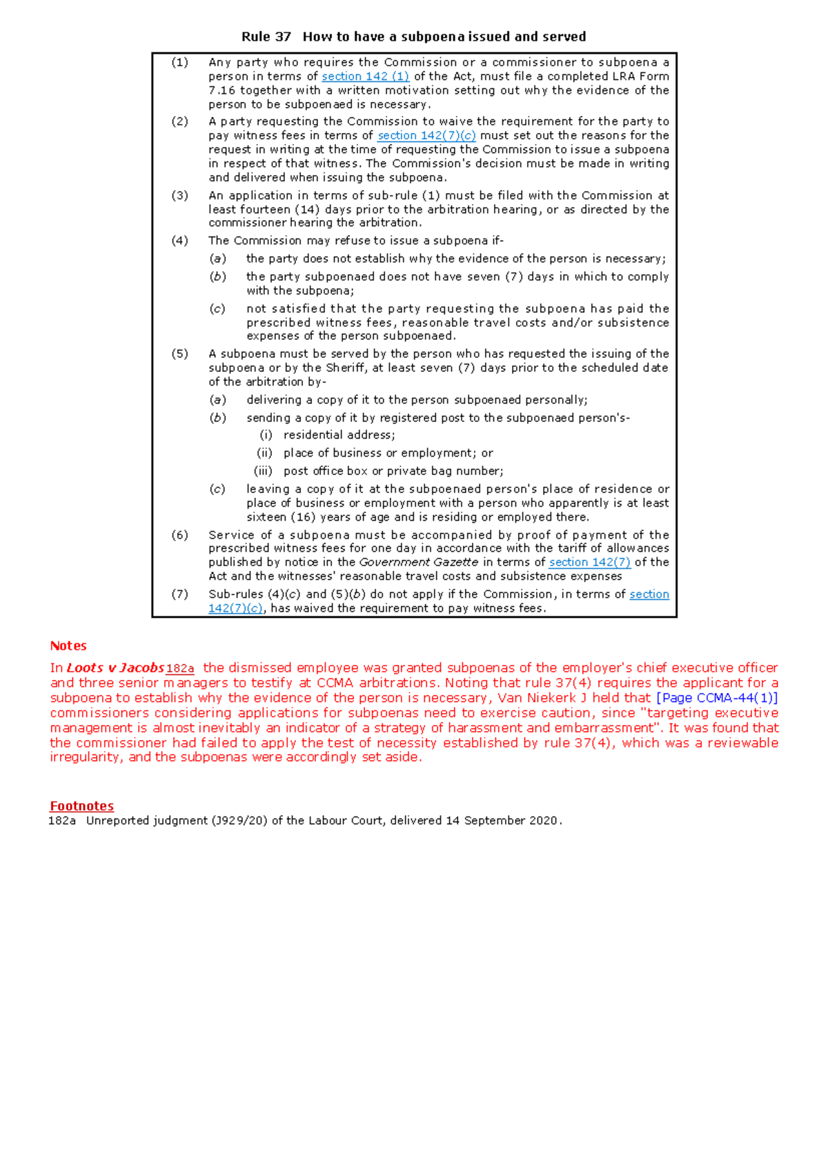 Rule 37 How to have a subpoena issued and served - MC/PC/VTC 12 IURI ...
